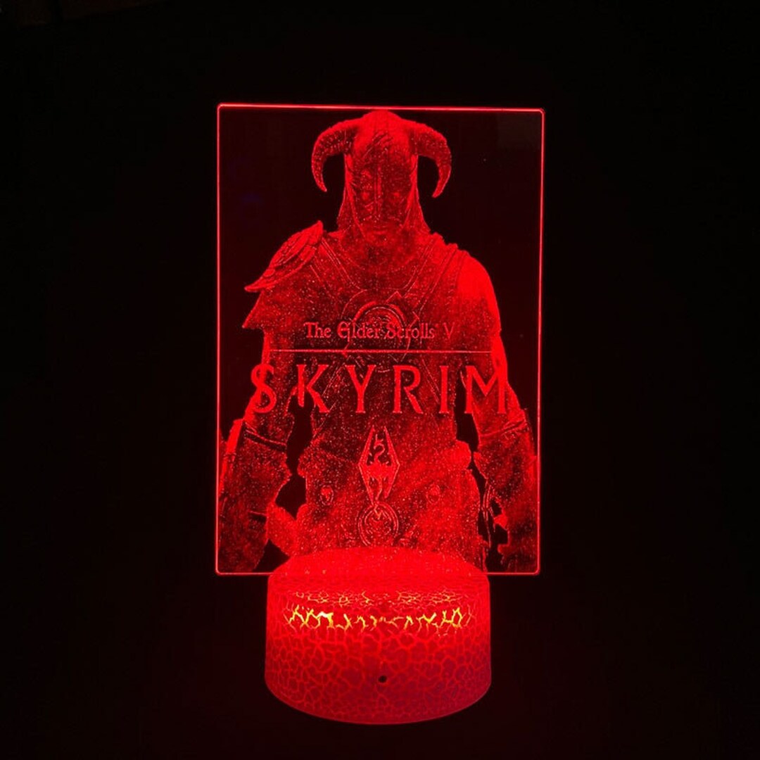 The Elder Scrolls V Skyrim Game Figure LED Lamp - Etsy