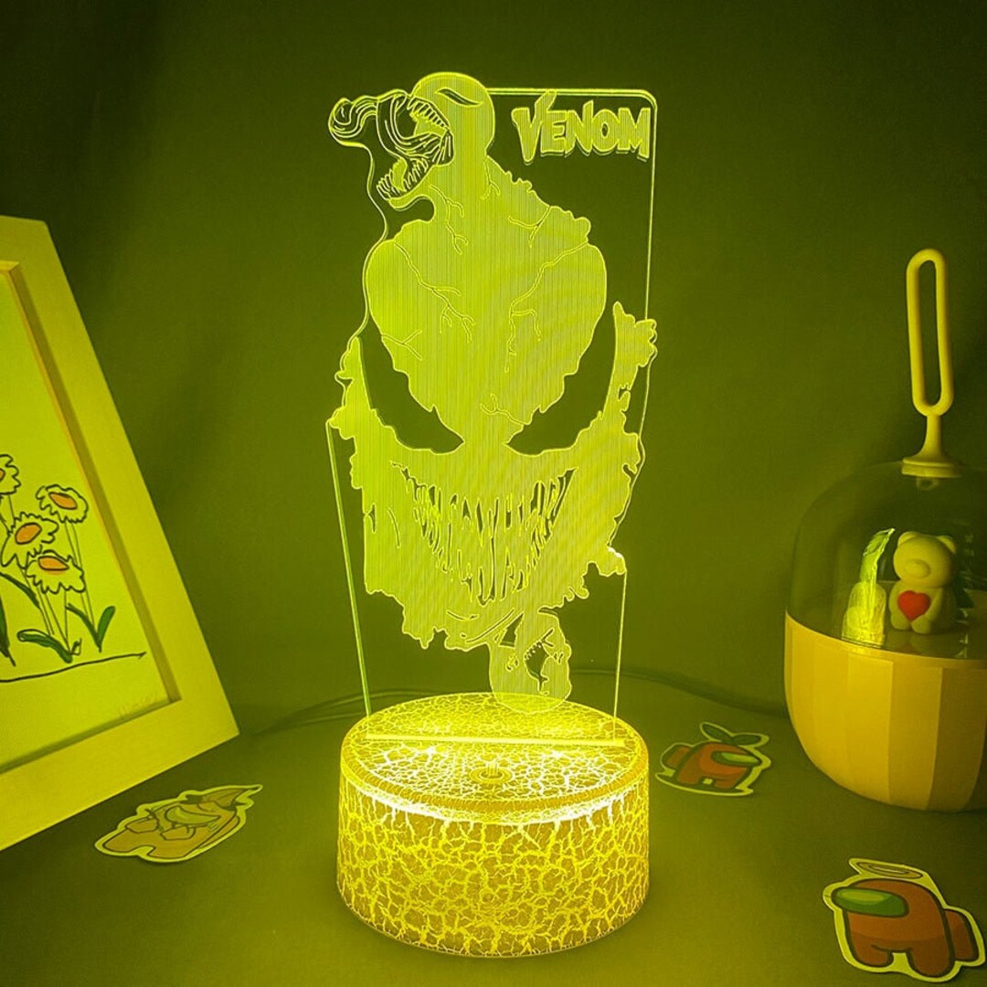 Venom Face Symbiote LED Lamp - Etsy