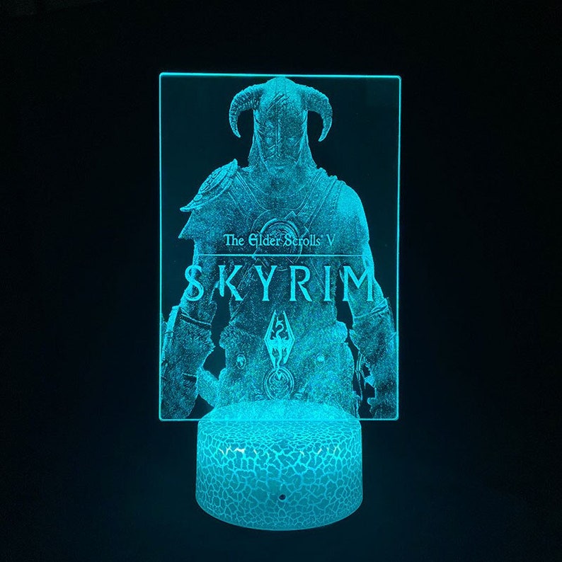 The Elder Scrolls V Skyrim Game Figure LED Lamp - Etsy