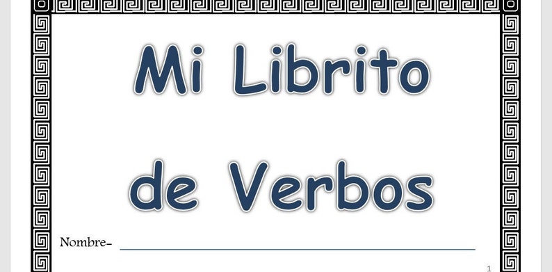 Mi Librito De Verbos, Editable Spanish Verb Conjugation Charts, Guided ...
