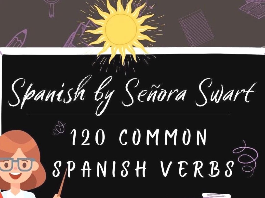 No Prep for Teacher, Editable 120 Best Spanish VERBS Digital Download ...