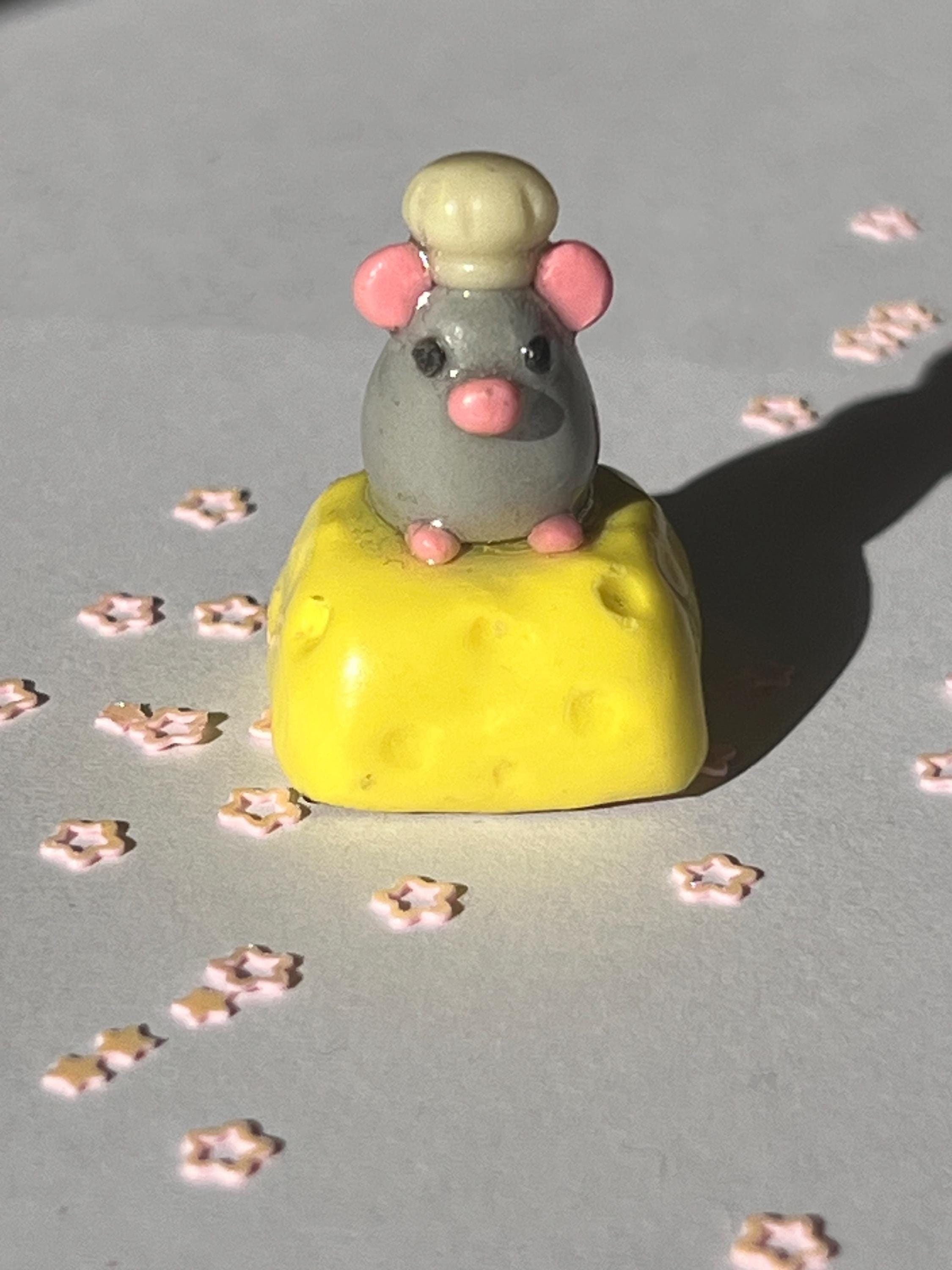 Adorable Small Chef Rat Keycap! Cheese Keycap, MX Keycap, Mouse Keycap ...