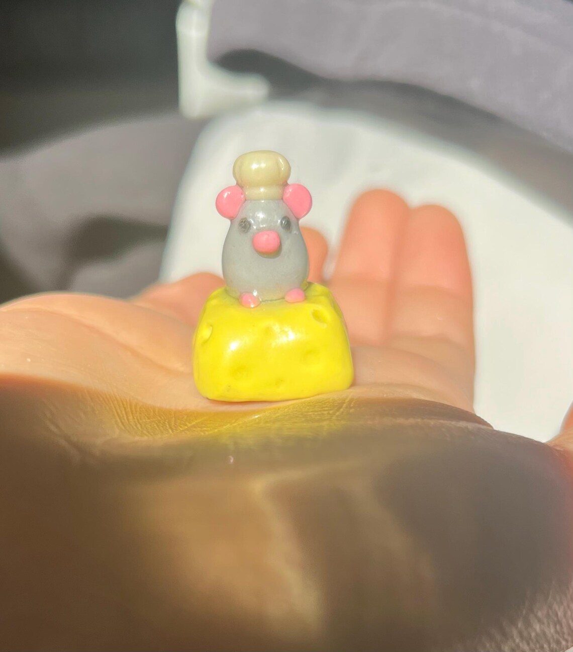 Adorable Small Chef Rat Keycap! Cheese Keycap, MX Keycap, Mouse Keycap ...
