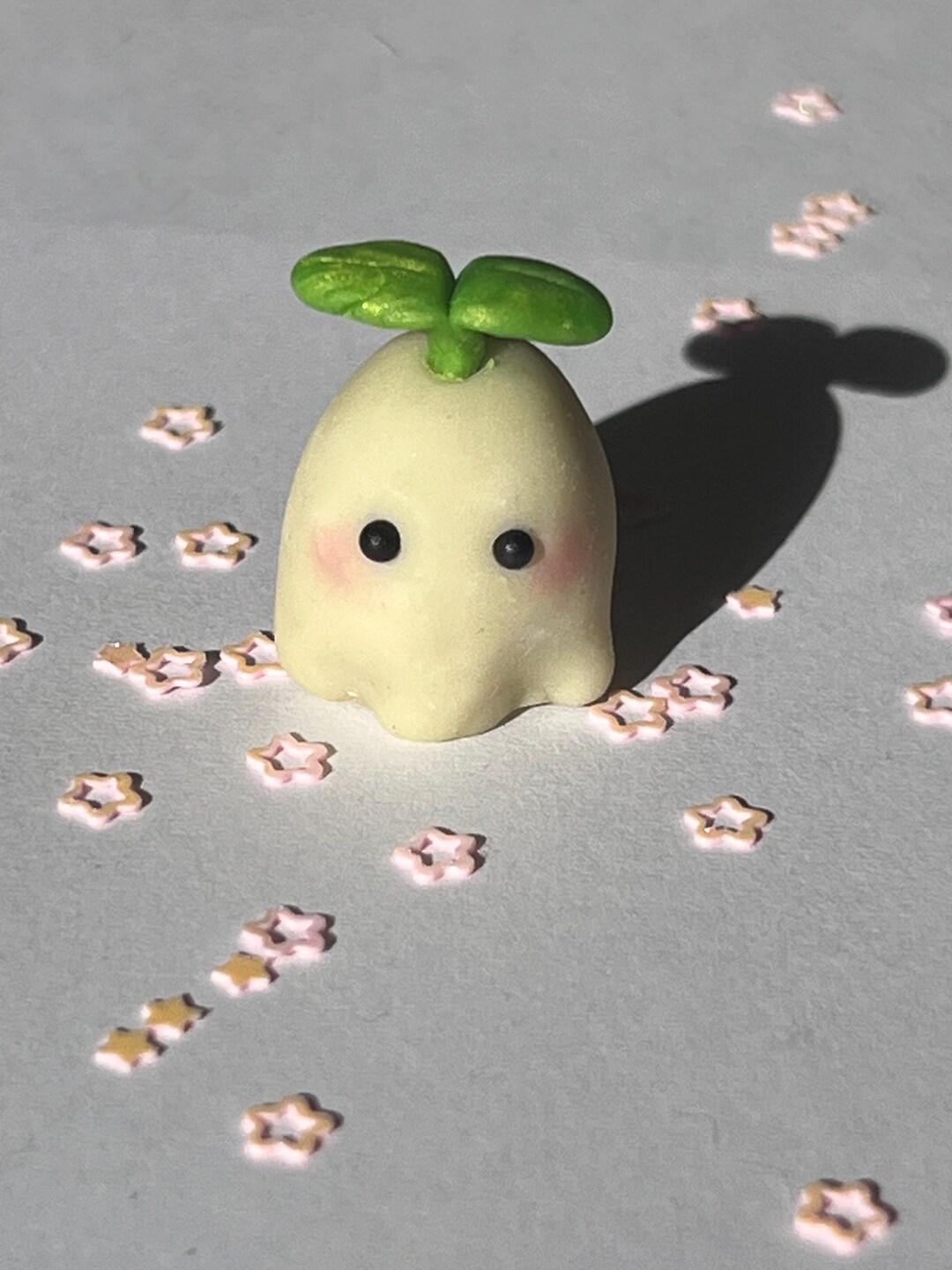 Sprout Ghost Desk Friend, Cute Polymer Clay Desk Friend, Desk Buddy ...