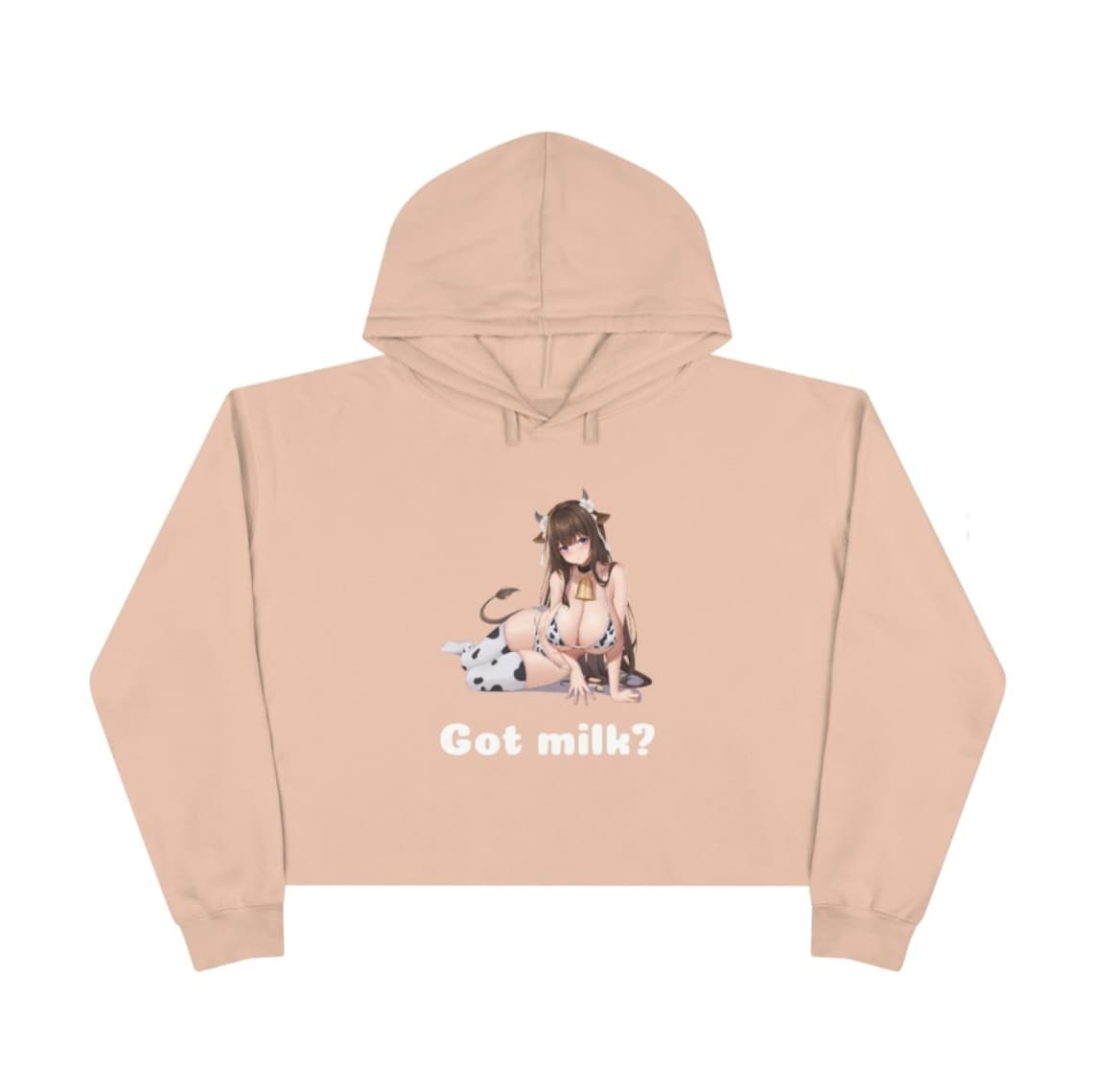 Lewd Hucow Anime Girl Printed Crop Hoodies Men Women Fashion - Etsy