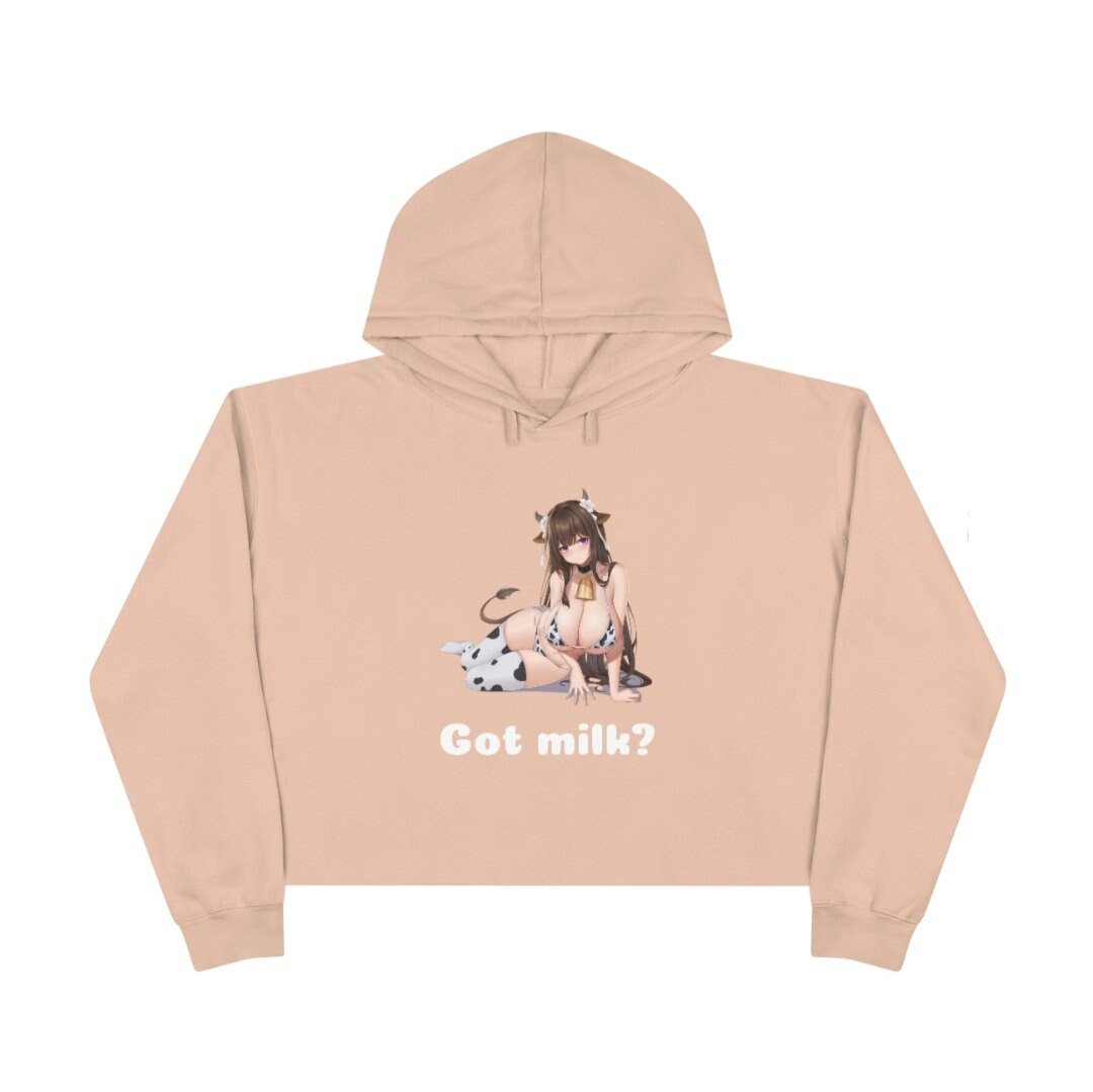 Lewd Hucow Anime Girl Printed Crop Hoodies Men Women Fashion - Etsy