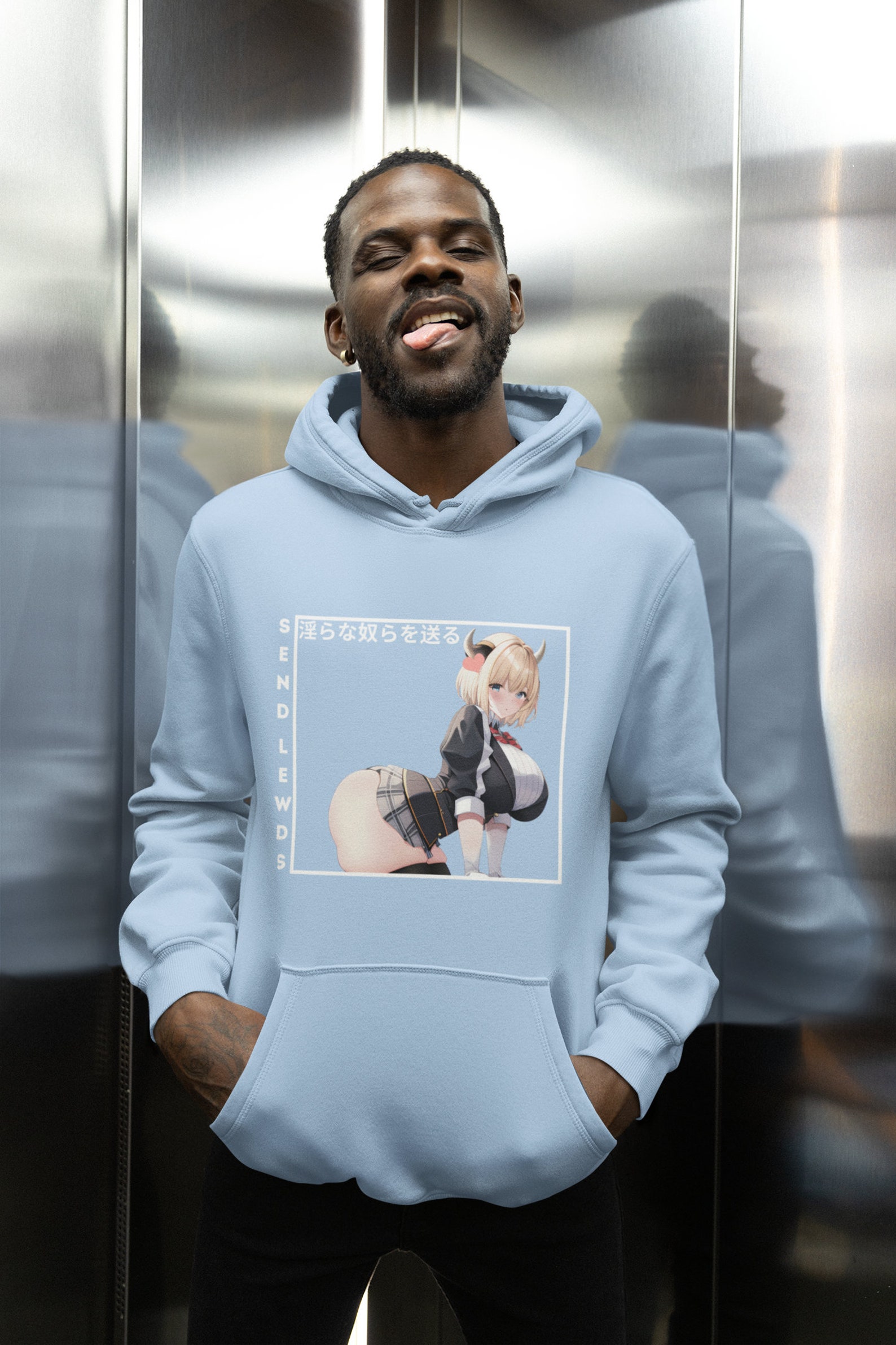 Lewd Hucow Anime Girl Printed Hoodies Men Women Fashion Tops Hoodie ...