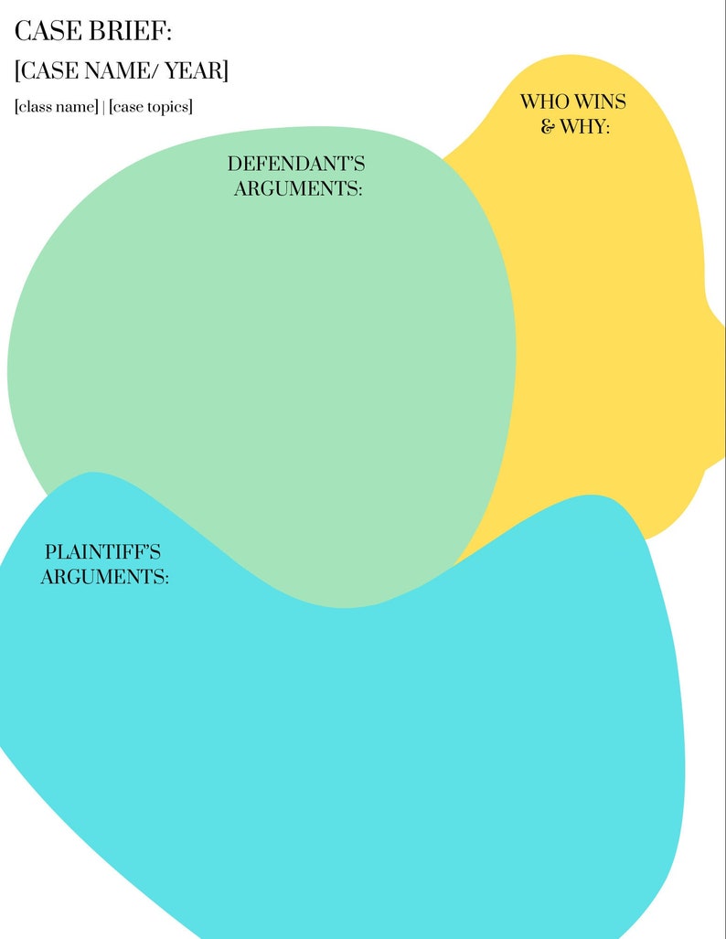 Case Brief Outline— Argument-based Form - Etsy