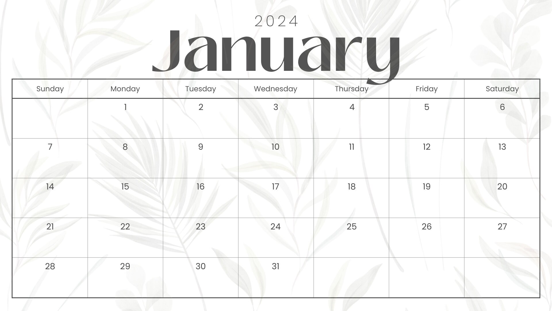 Editable January 2024 Calendar Digital Download Editable and Pdf ...