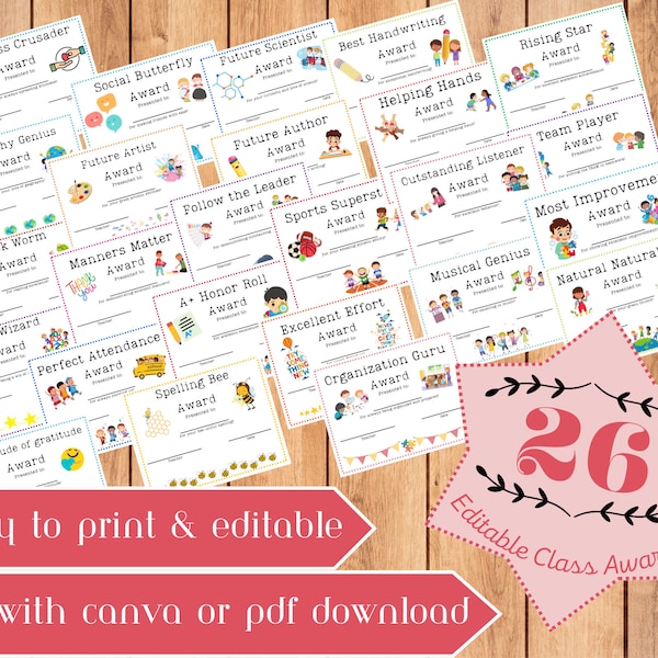 Award Certificate - Etsy