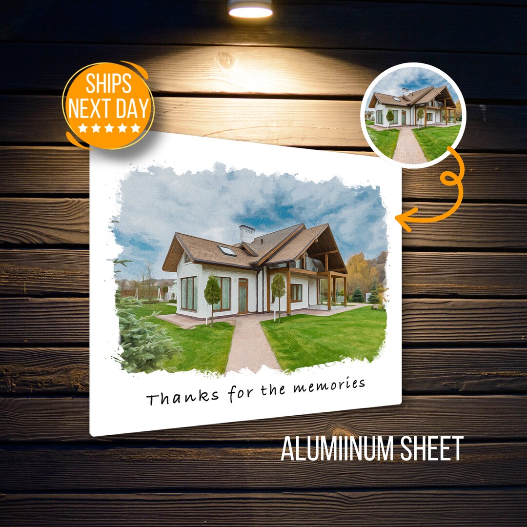 Custom House Portrait Personalized Housewarming Gift Custom Watercolor ...