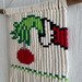 The Grinch Christmas Macrame Pixel Wall Hanging - Etsy