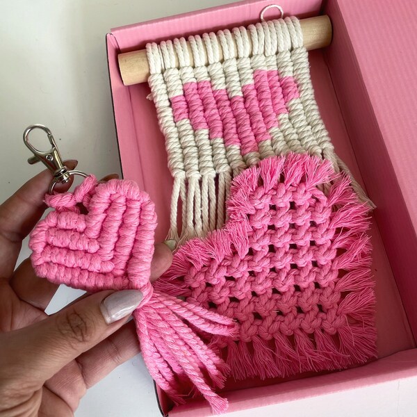 Macrame Heart Keychain Pattern - Etsy