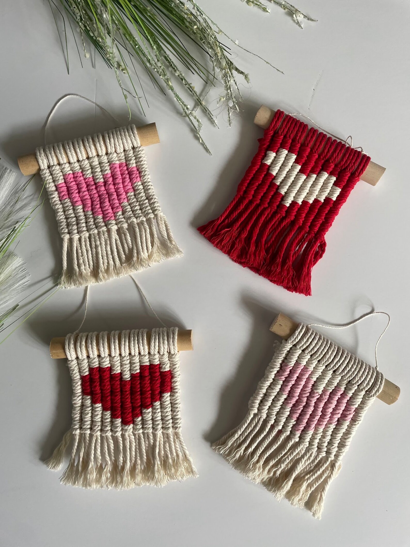 Mini Pixel Heart Macrame Wall Hanging - Etsy