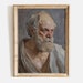 Vintage Socrates Painting, Greek Philosopher Portrait, Old Man Portrait ...
