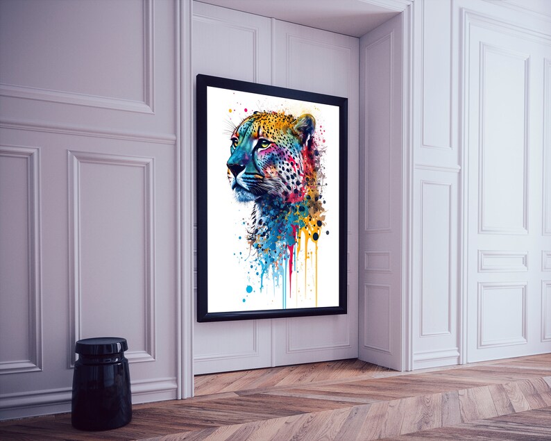 Cheetah Watercolor Art Print Colorful Cheetah Painting Safari - Etsy