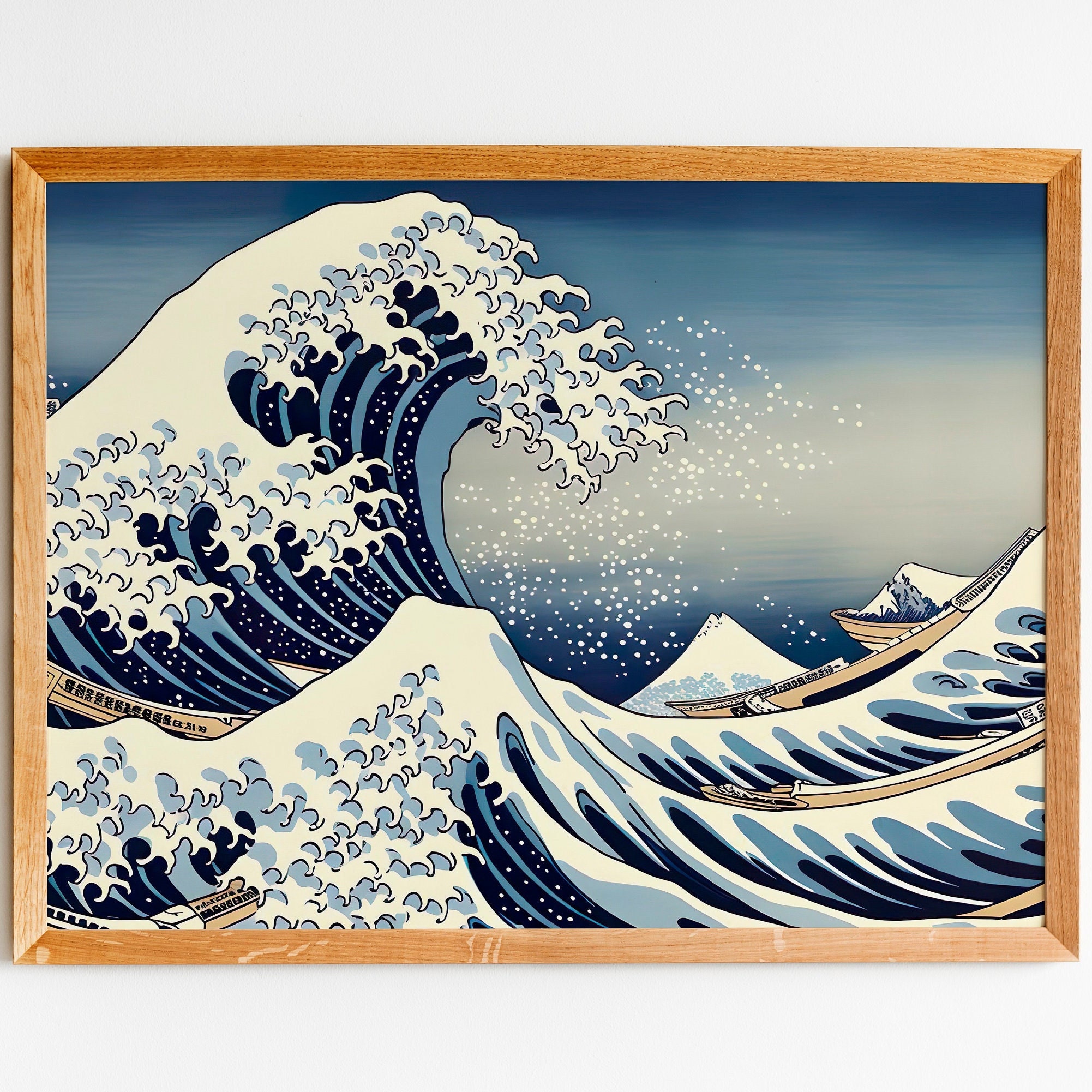 Japanese Waves Wall Art, the Great Wave at Kanagawa Poster Reproduction ...