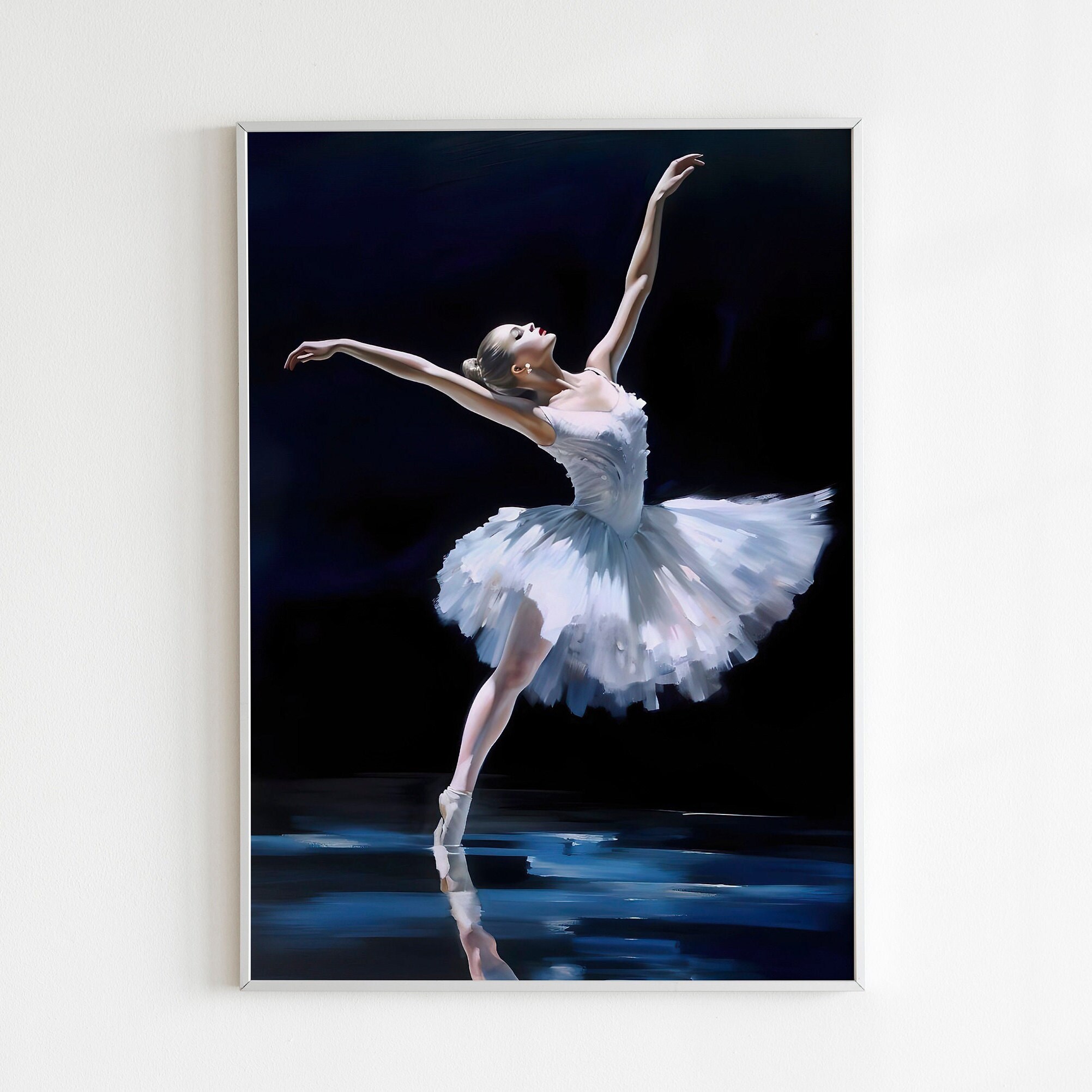 Antique Ballet Art Print, Ballerina Wall Art, Ballerina Oil Painting ...