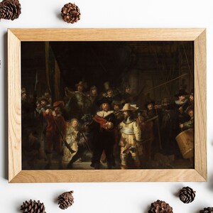 Rembrandt's the Night Watch Painting, Classical Art Print (digital ...