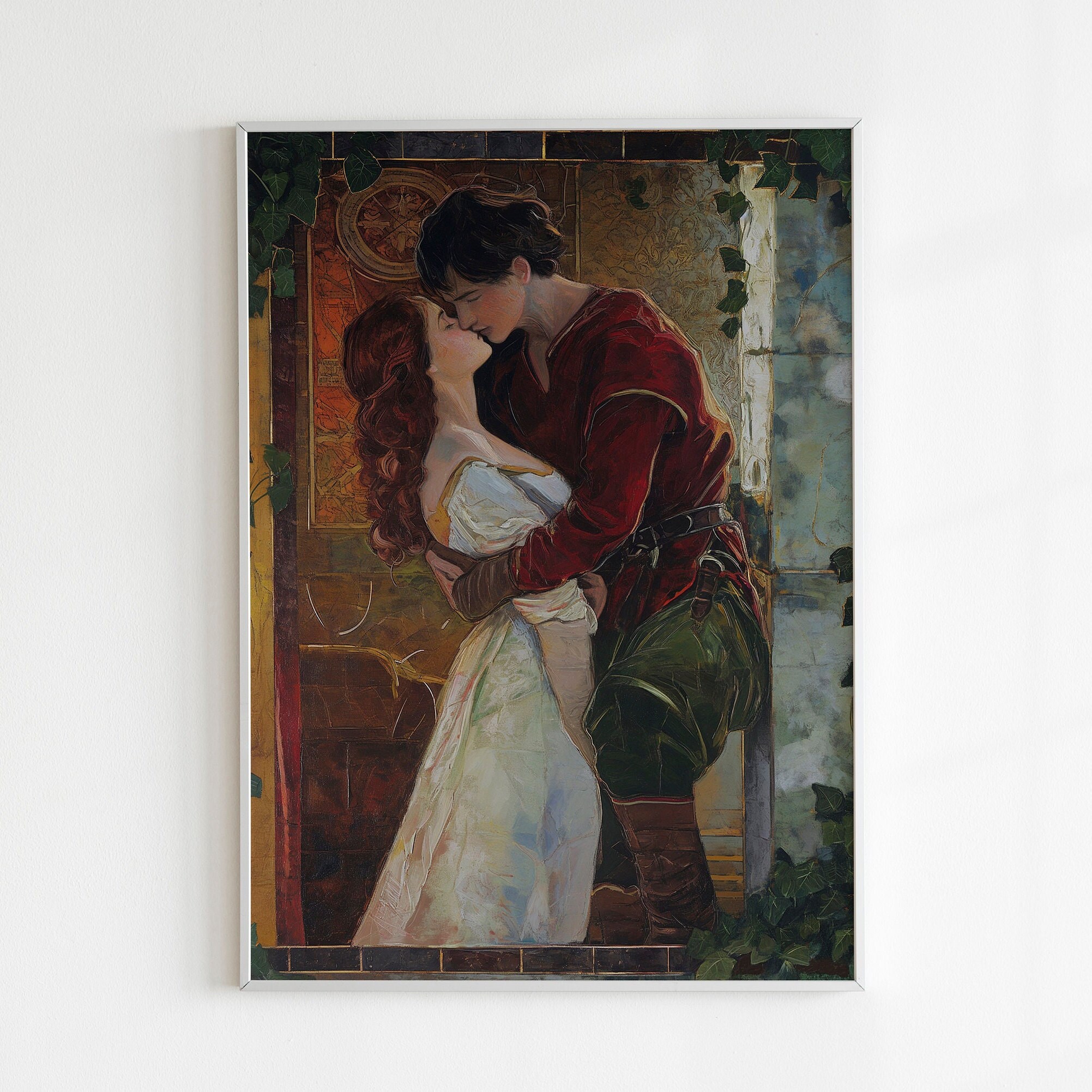 Romeo and Juliet Painting, Renaissance Love Couple Wall Art (digital ...