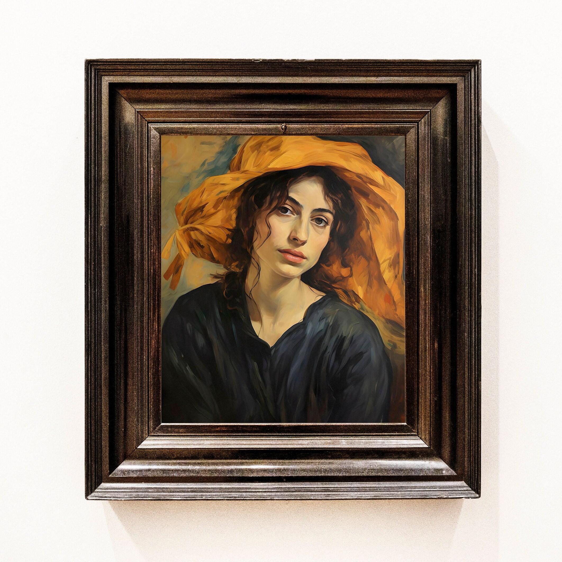 Vintage Italian Woman Portrait, Antique Female Portrait, Woman Art ...