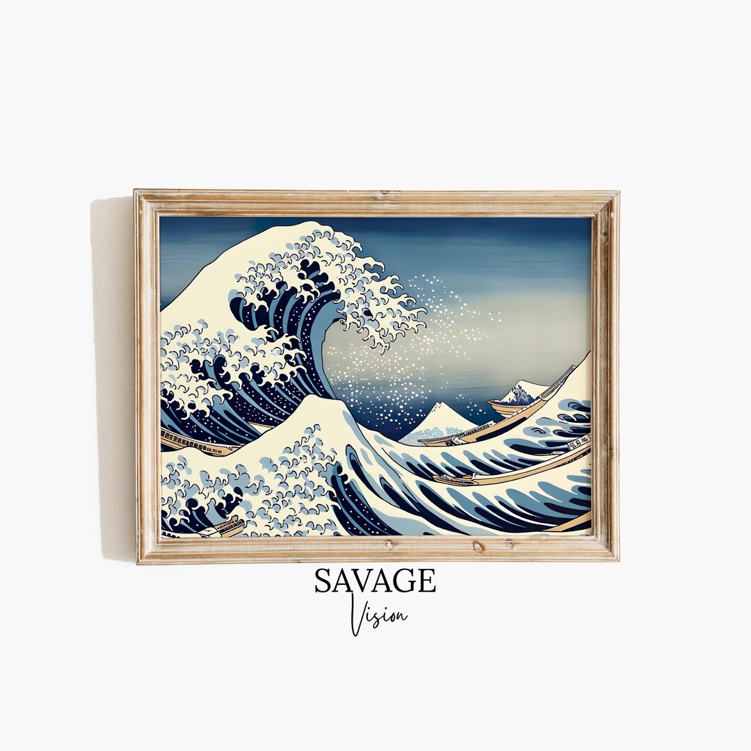 Japanese Waves Wall Art, the Great Wave at Kanagawa Poster Reproduction ...