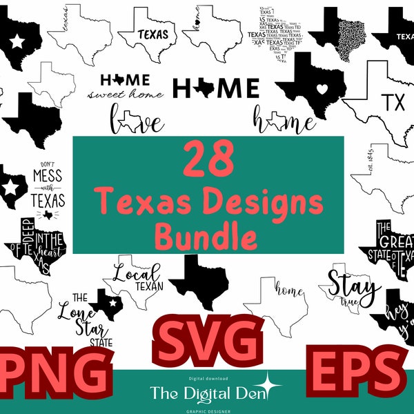 Texas Map Outline Print - Etsy