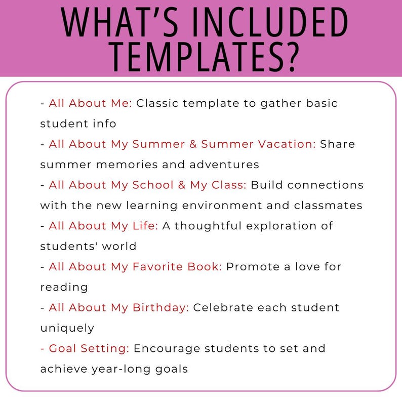 All About Me Worksheets | Editable Canva Back to School Activities ...