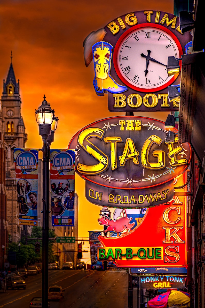 Nashville Broadway Signs - Etsy