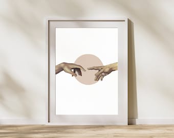 Hands Touching Wall Art - Etsy