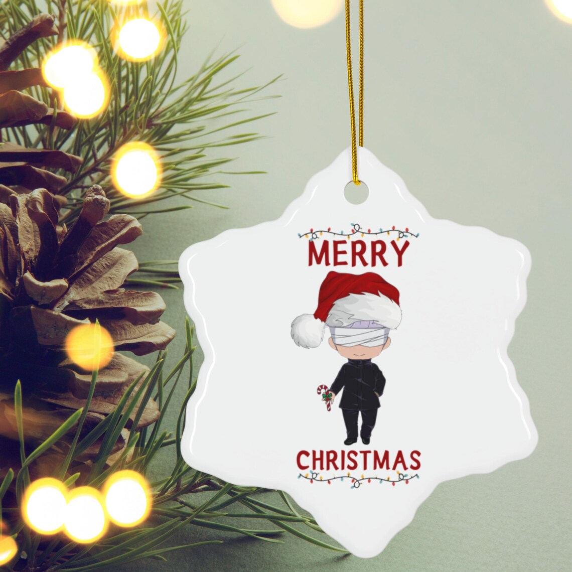Satoru Gojo Christmas Ornament - Etsy