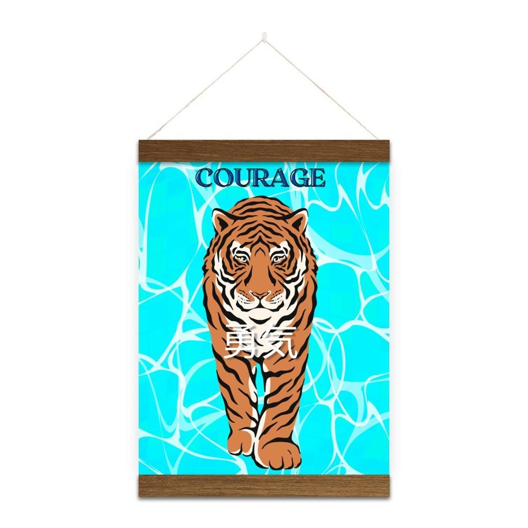 TIGER Hanging Poster Teak - Etsy