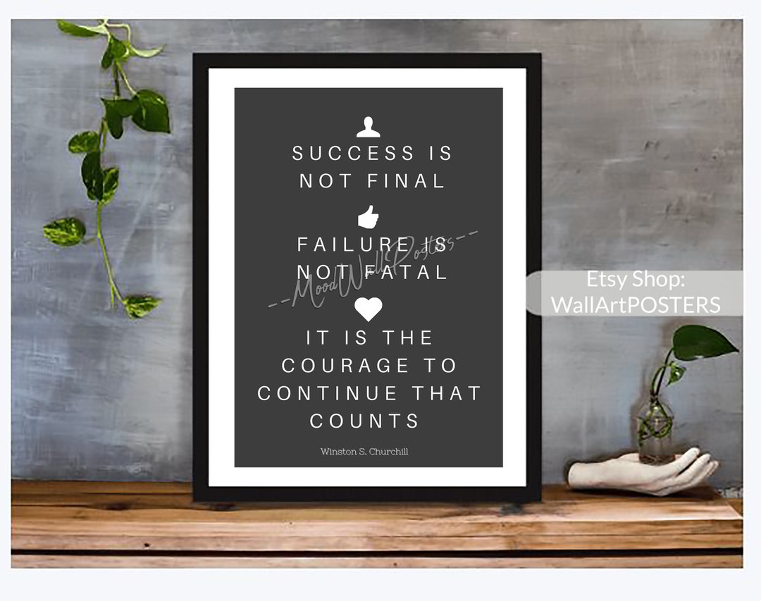 Winston Churchill - Printable up to One Meter High / 40 Inch. #success ...