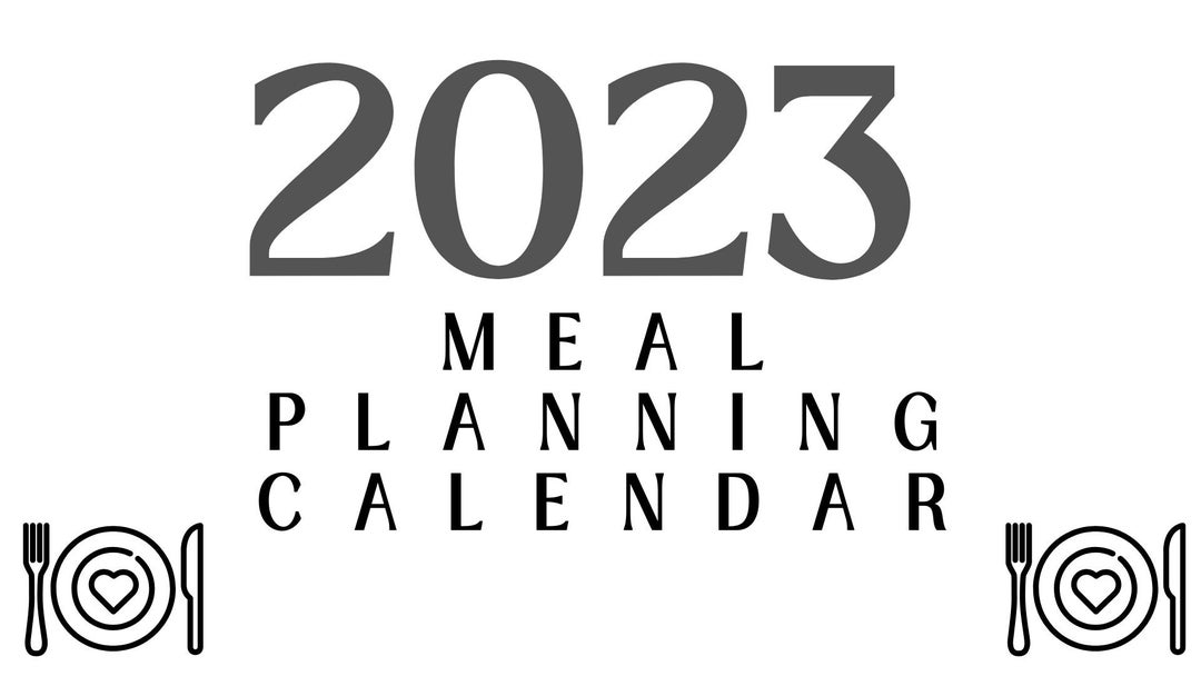 12 Month Meal Planning Calendar- 2023, Meal Planning, Downloadable ...