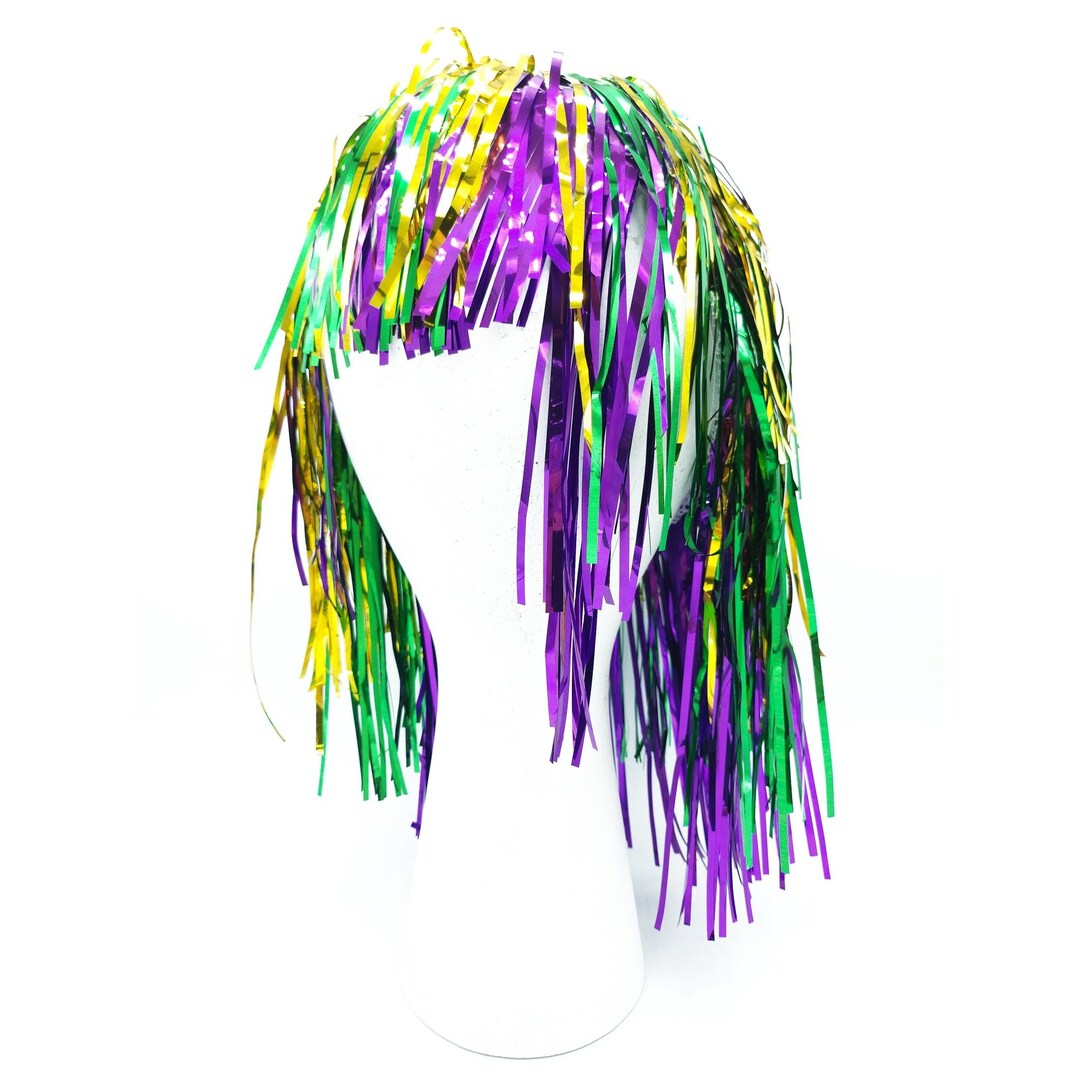 Mardi Gras Tinsel Wig Mardi Parade Decoration Party Carnival Ball - Etsy