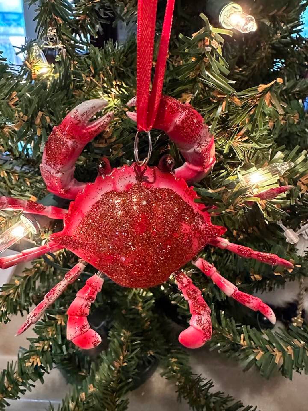 Blue Crab Bayou Articulating Red Santa Claus Christmas Tree - Etsy