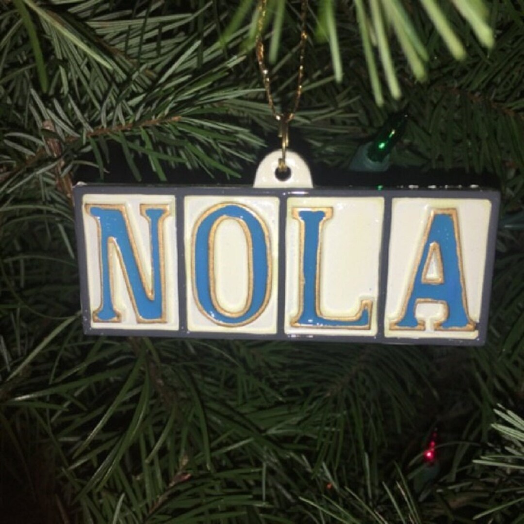 NOLA TILE Street Sign Name New Orleans Saints Christmas - Etsy