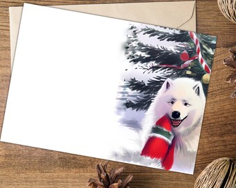 Samoyed Card Christmas - Etsy