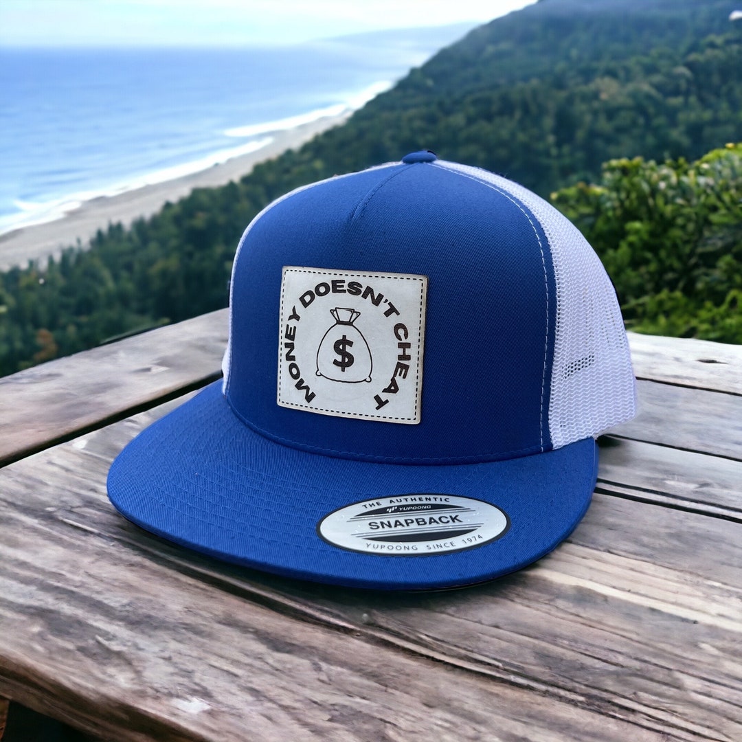 Money Doesnt Cheat Leather Patch Hat - Etsy