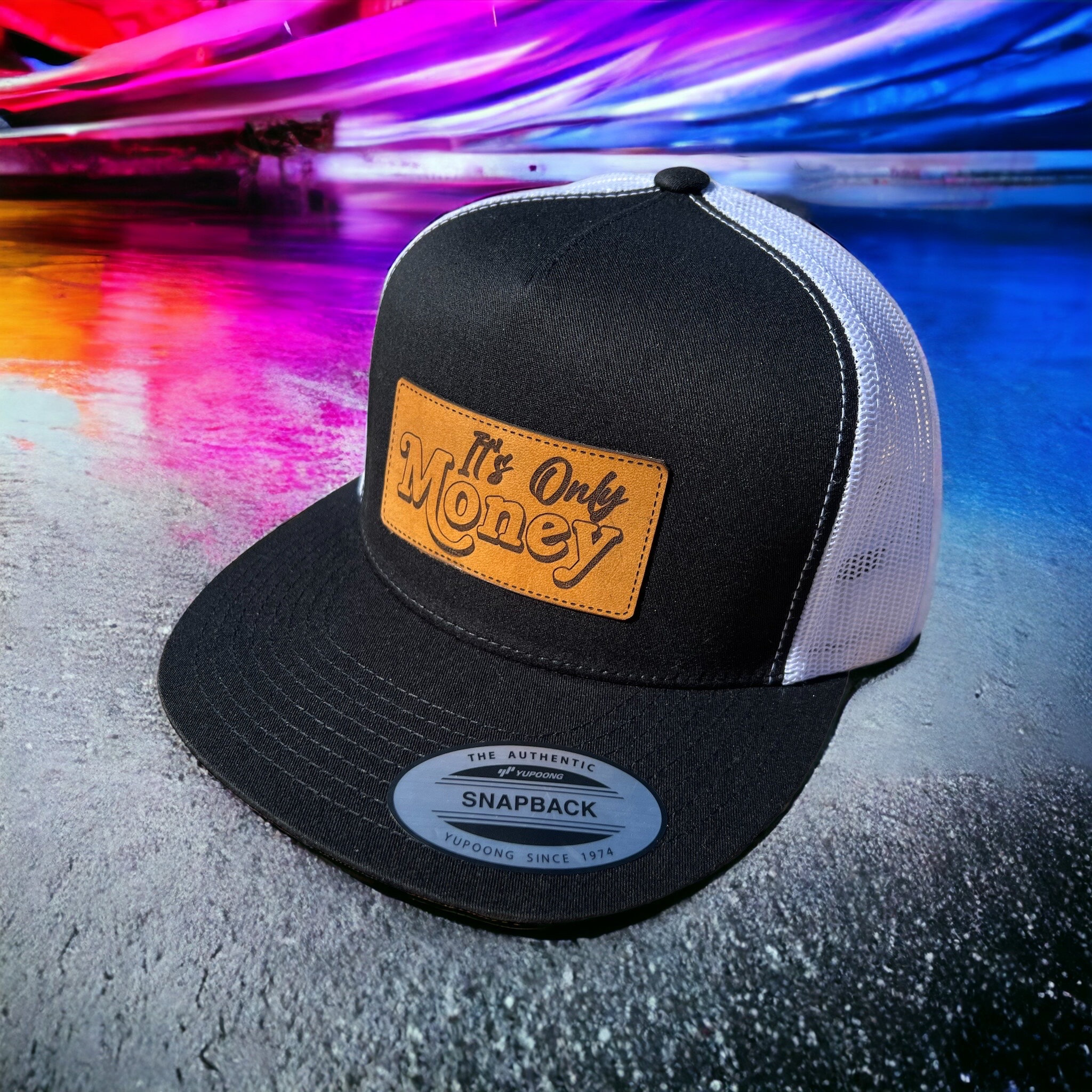 Its Only Money Leather Yupoong Classic Hat - Etsy