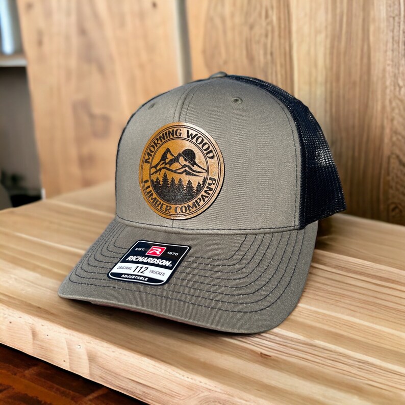 Morning Wood Lumber Company Leather Patch Hat - Etsy