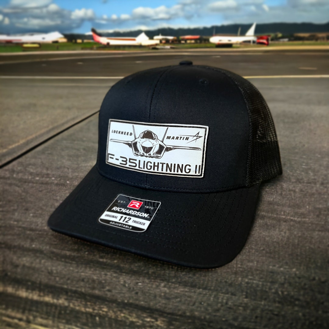 F35 F-35 Lockheed Martin Lightning II Leather Patch Hat - Etsy