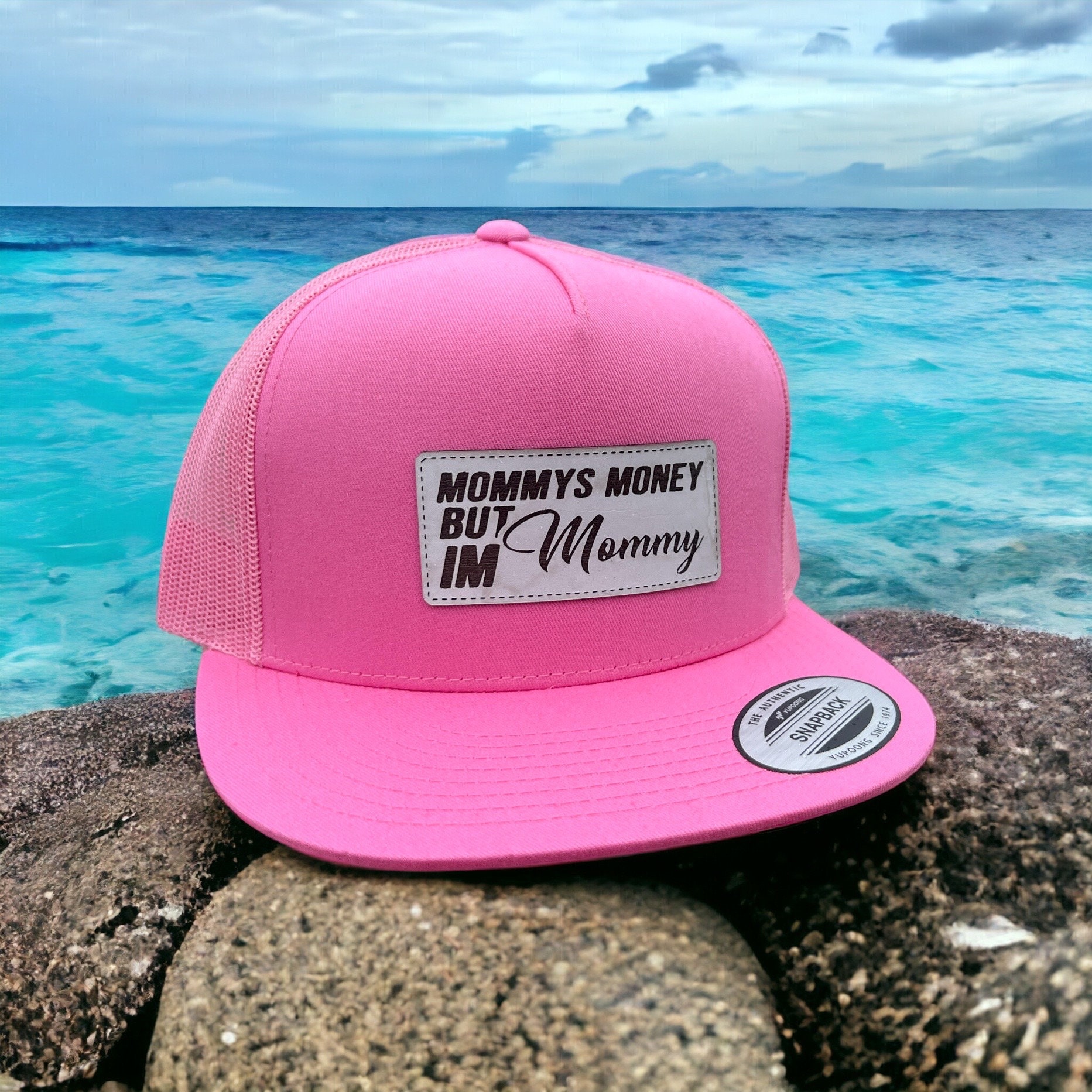 Mommys Money But Im Mommy Leather Trucker Cowgirl Snapback Hat Etsy
