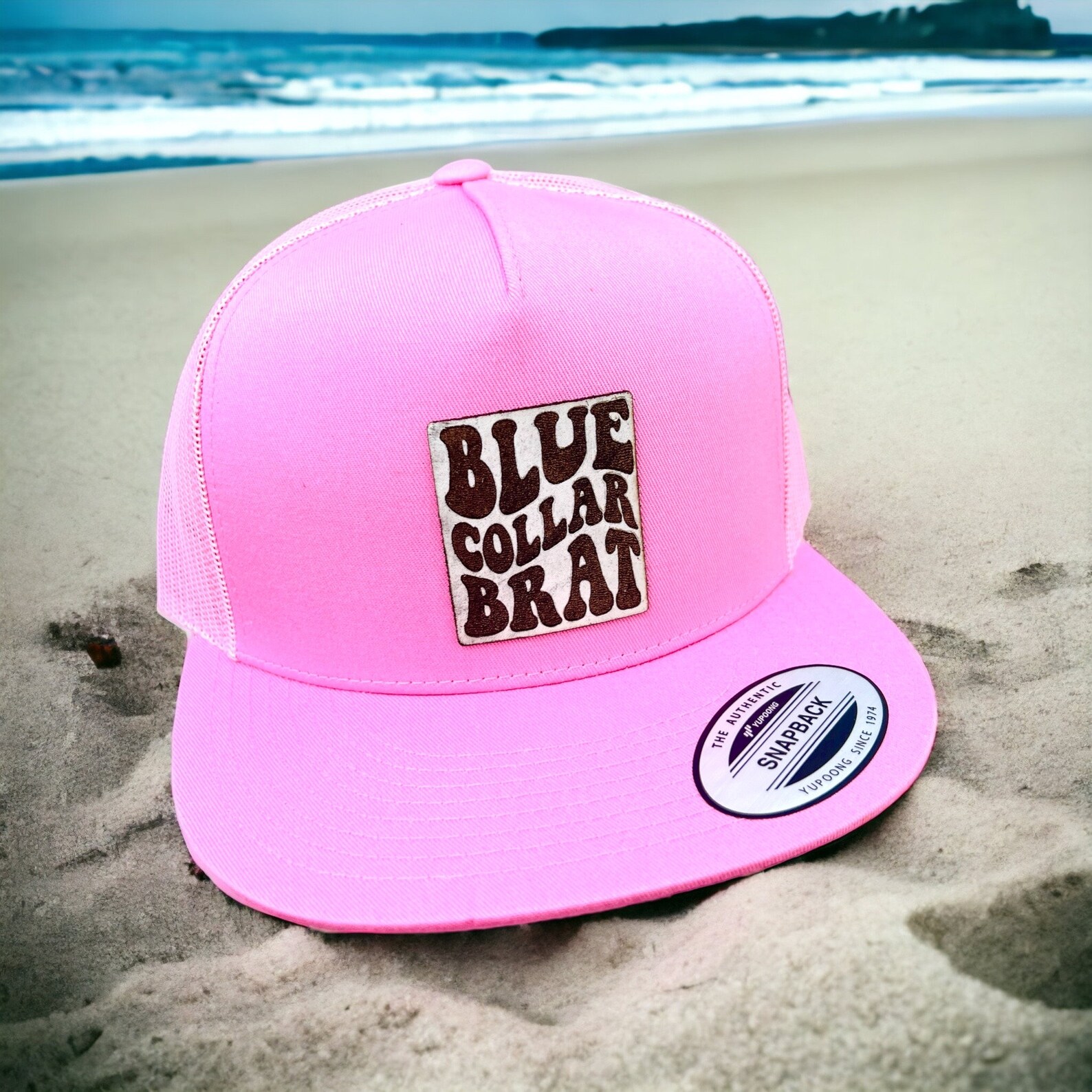 Blue Collar Brat Leather Trucker Cowgirl Snapback Hat - Etsy