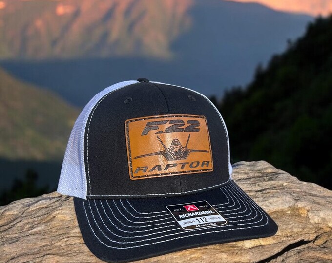 F22 F-22 Raptor Leather Patch Hat - Etsy