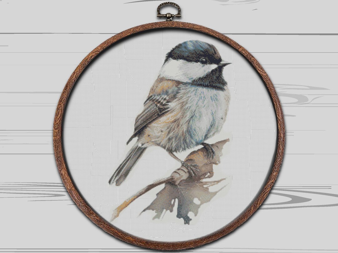 Sparrow on Twig Cross Stitch Pattern: Bird Embroidery (PDF Pattern) - Etsy