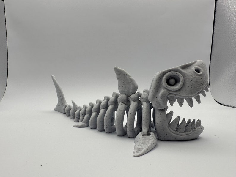 Skelton Shark Fidget Toy Articulating Flexible Shark - Etsy