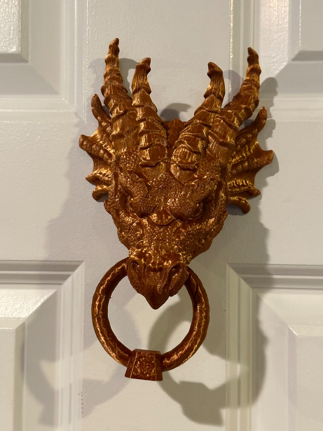Watchful Guardian: Dragon Door Knocker - Dragon Protector - Etsy