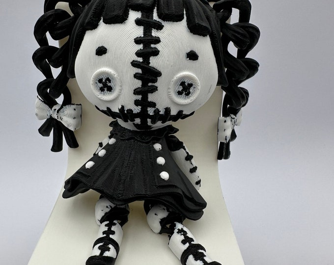 Baby Girl,inspired by Movie Beetlejuice.creepy Art Doll With Button ...