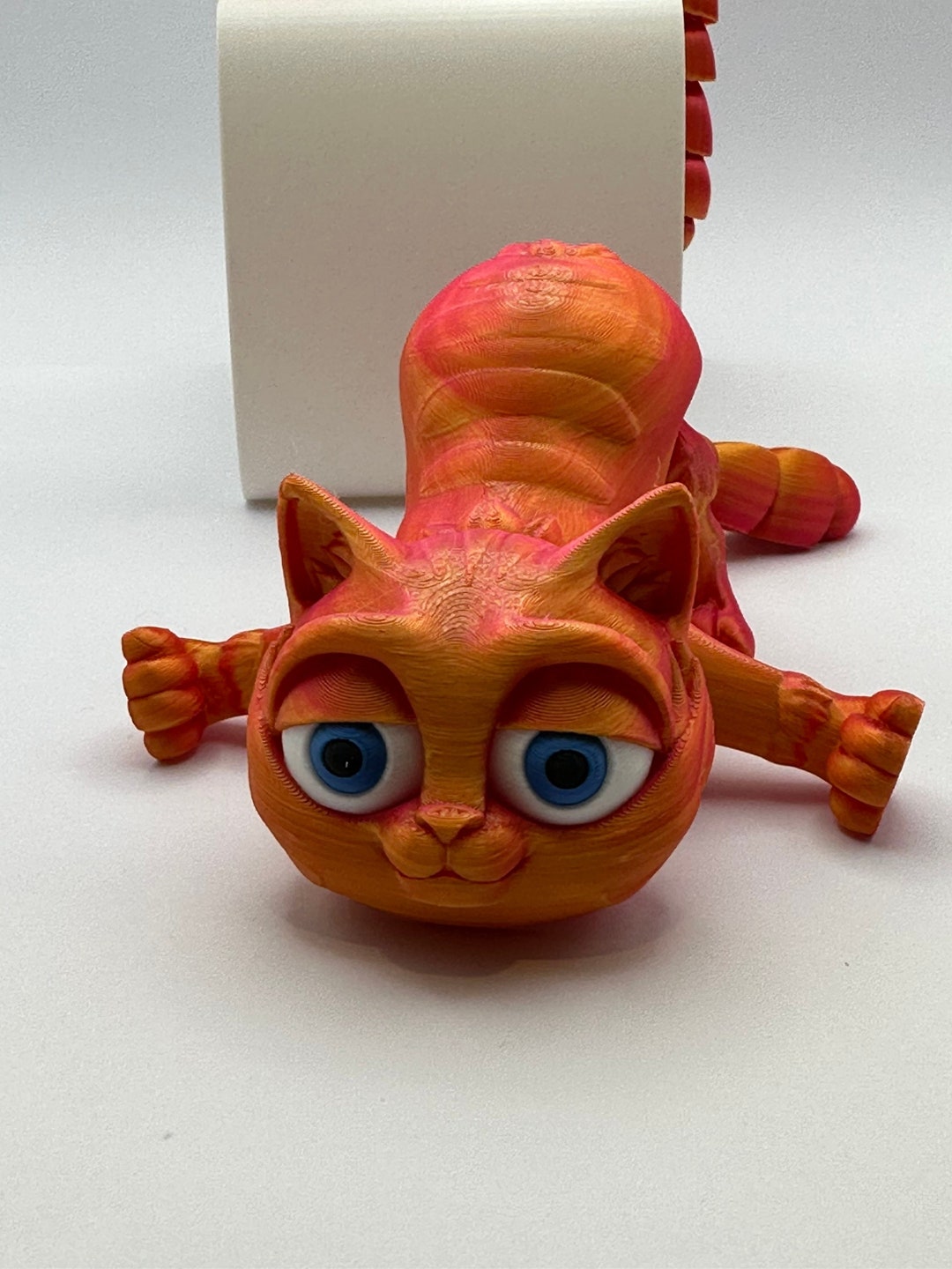 Articulating 3D Printed Cat Fidget Toy - Red Gold Filament - Etsy